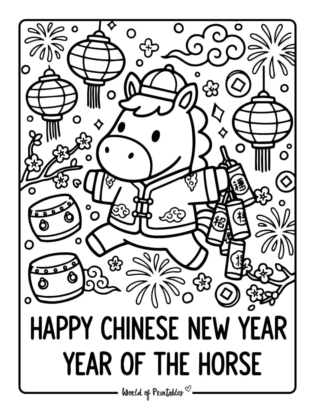 Free Chinese New Year Coloring Pages For Kids - World of Printables