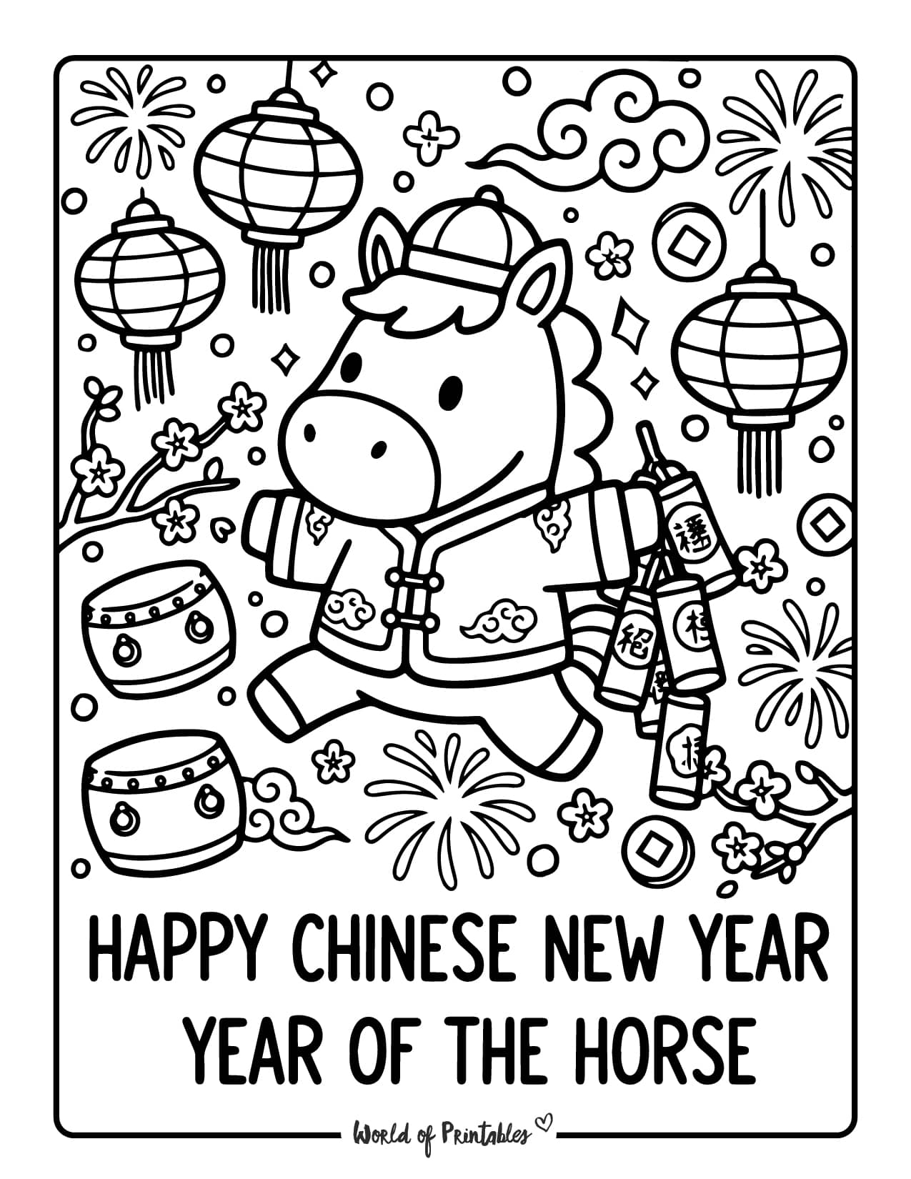 Free Chinese New Year Coloring Pages For Kids - World of Printables