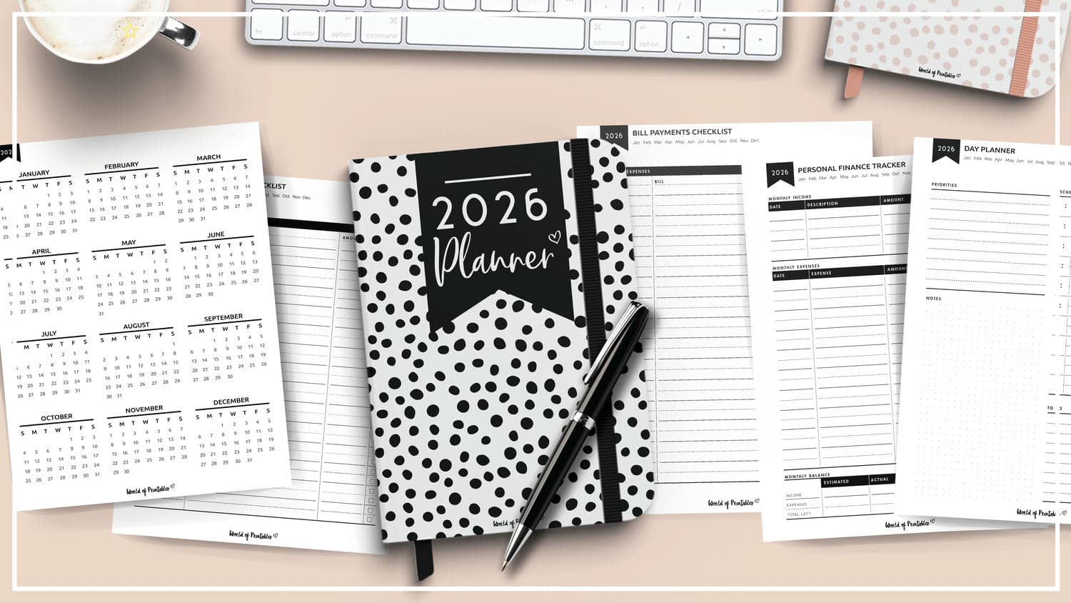 Free 2026 Planner - 65 Page Printable Planner | 4 Color Styles