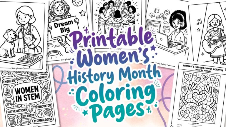 Women's History Month Coloring Pages (Free Printables) - World of ...