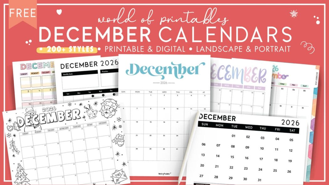 2025 Calendars - World of Printables