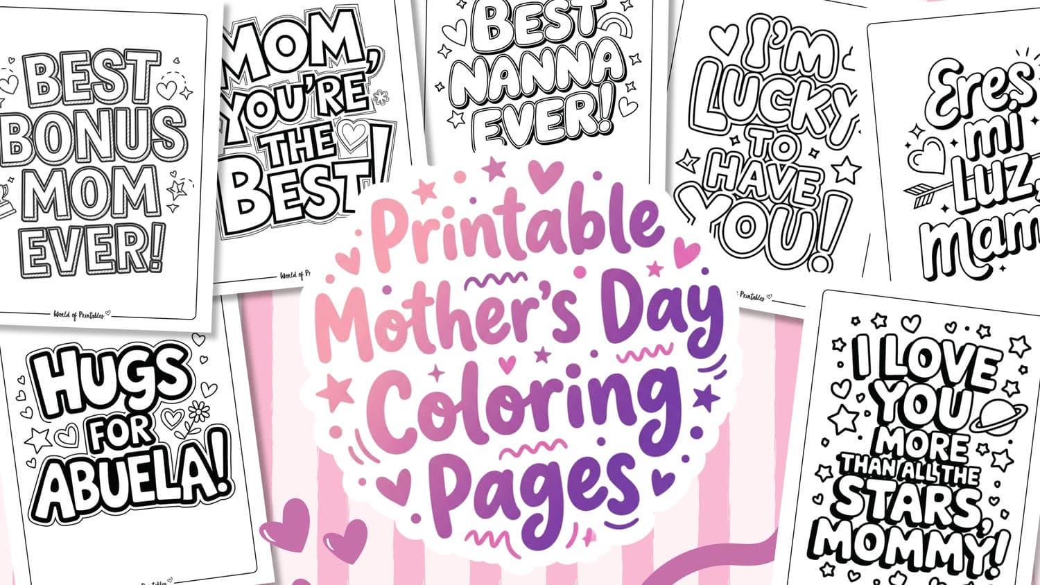 Mother's Day Coloring Pages - World of Printables