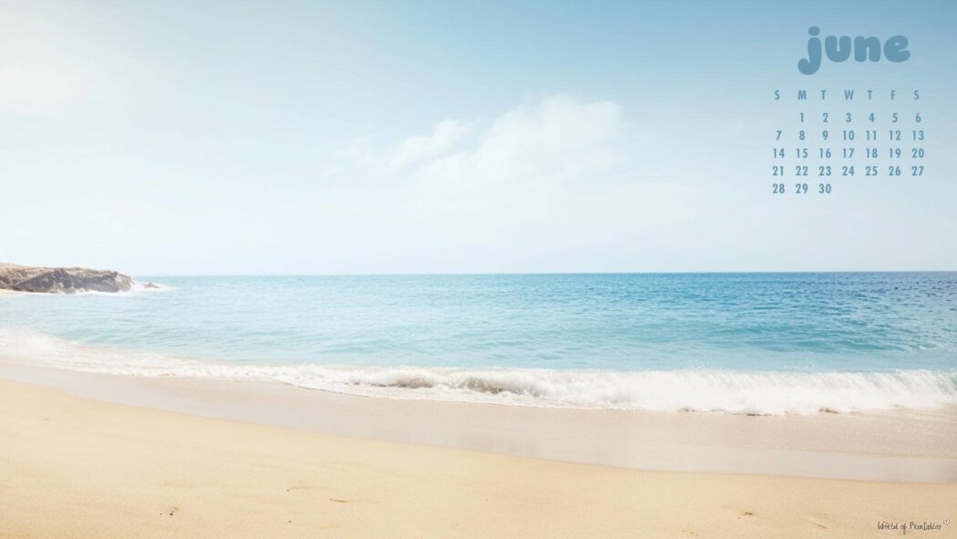 Free June 2026 Calendar Wallpaper