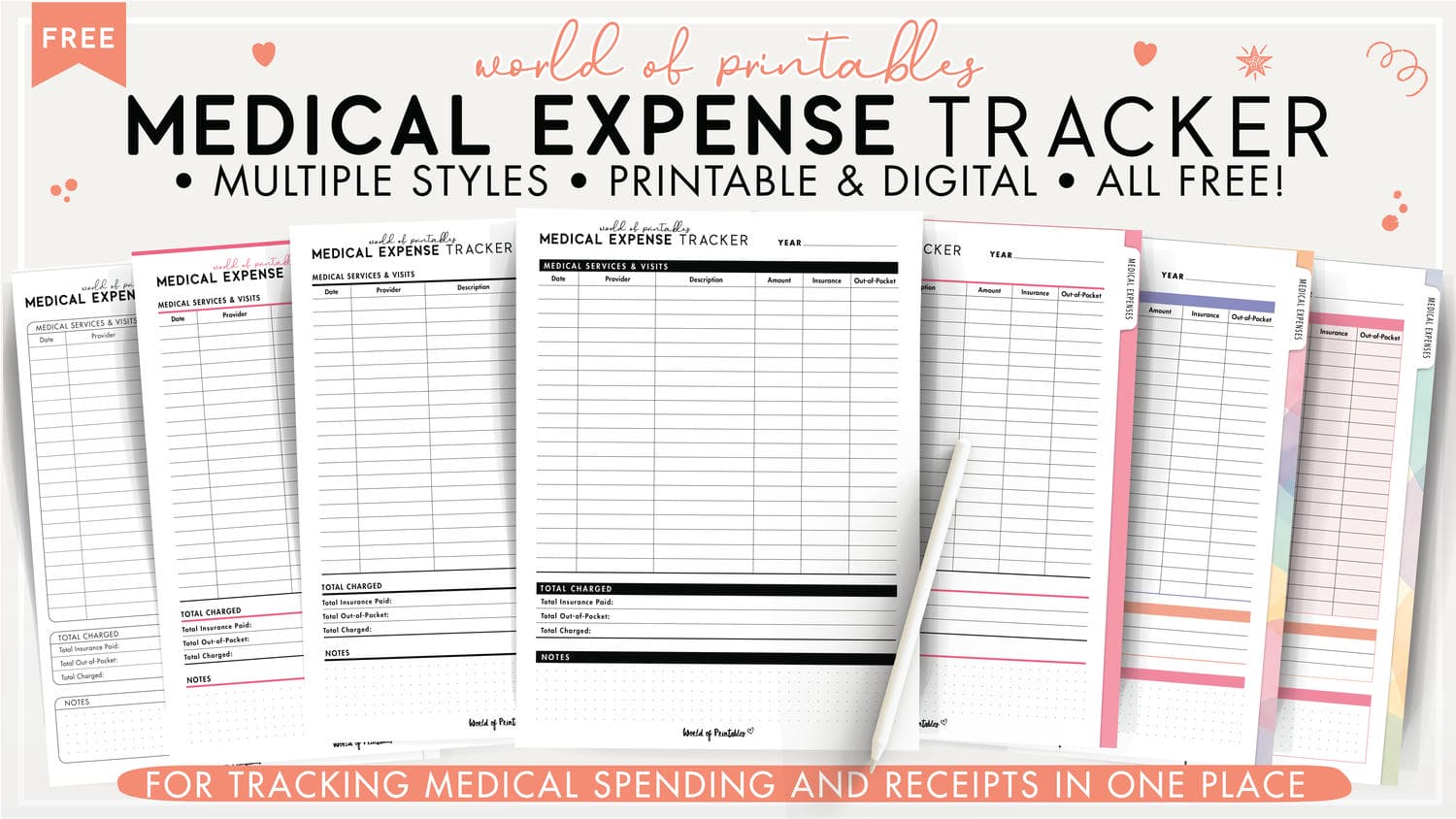 Free Medical Expense Tracker Printable - World of Printables