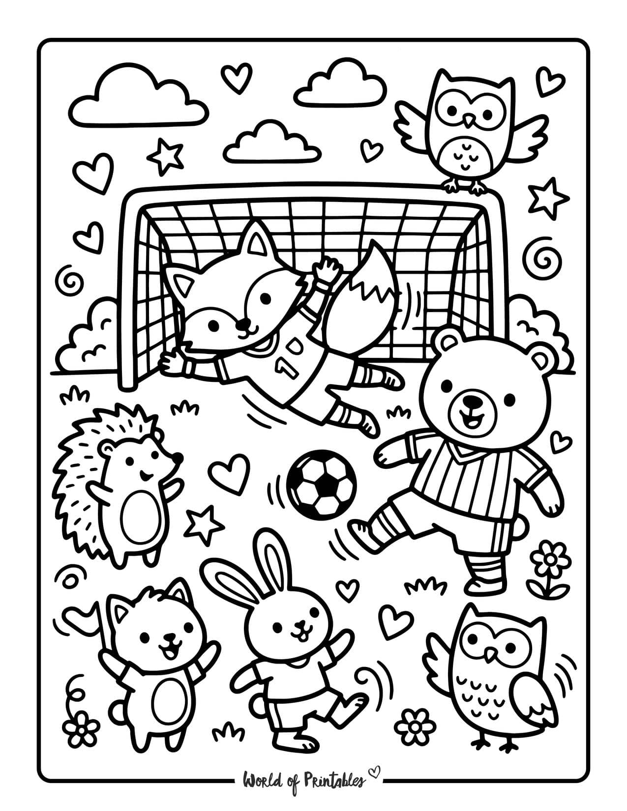 Free Printable Soccer Coloring Pages For Kids - World of Printables