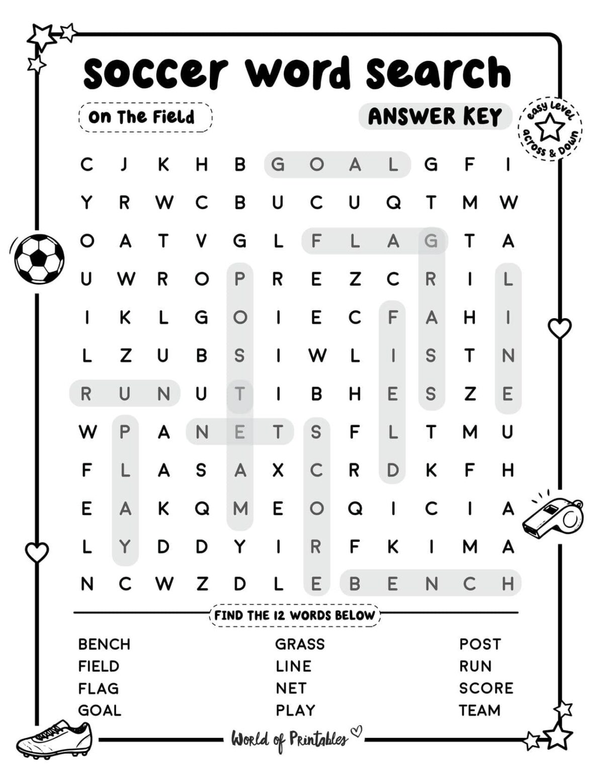 Free Printable Soccer Word Search Puzzles - World of Printables