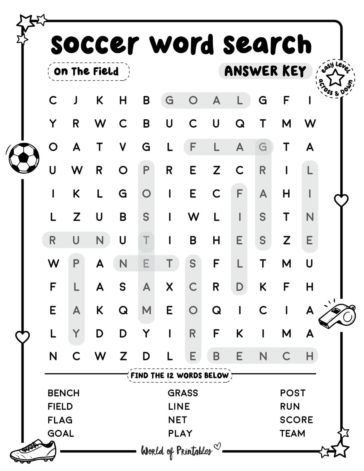 Free Printable Soccer Word Search Puzzles - World of Printables