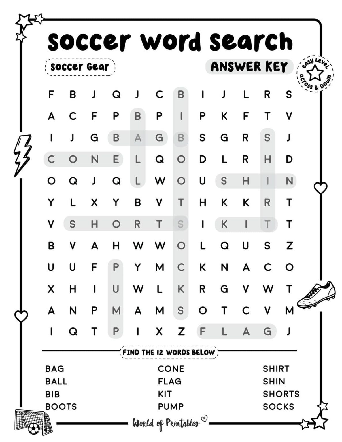 Free Printable Soccer Word Search Puzzles - World of Printables