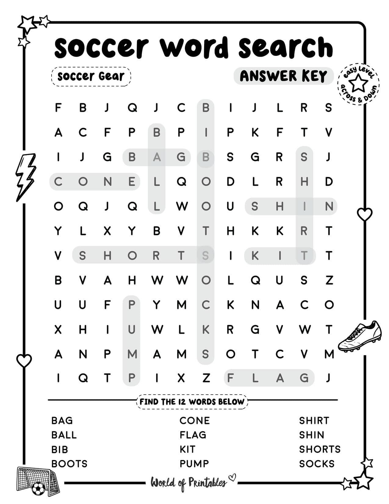 Free Printable Soccer Word Search Puzzles - World of Printables