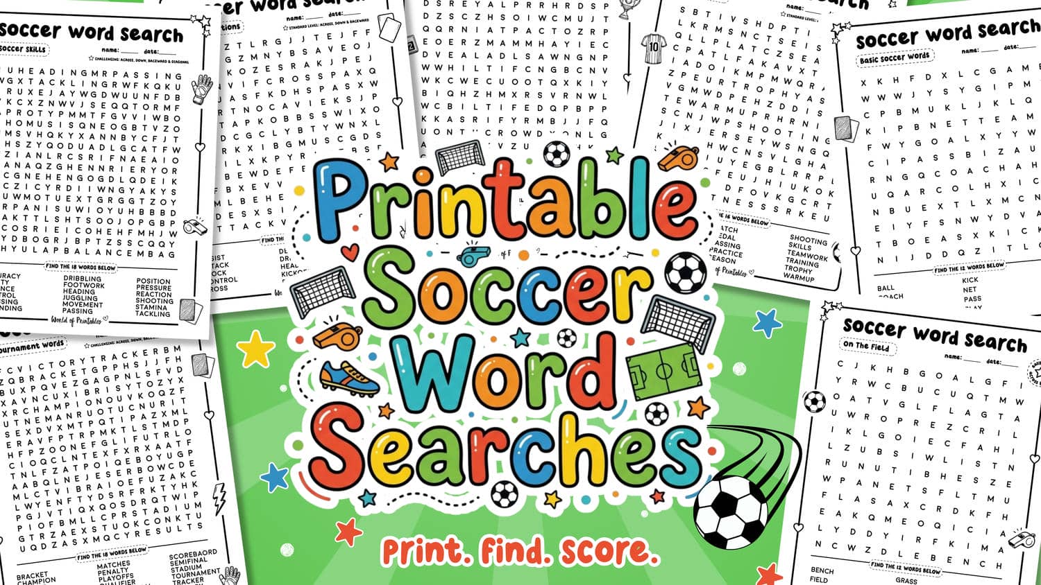 Free Printable Soccer Word Search Puzzles - World of Printables