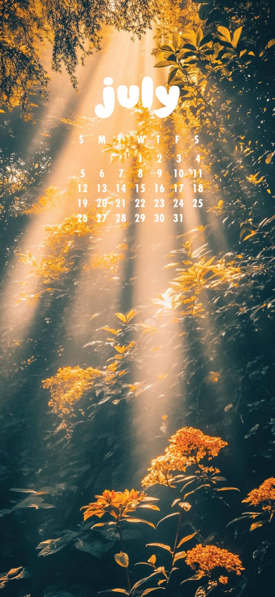 Free July Calendar Wallpapers