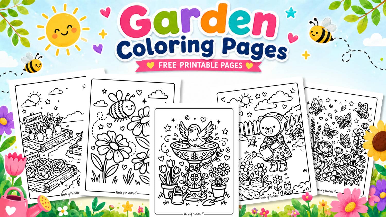 Free Printable Garden Coloring Pages - World of Printables