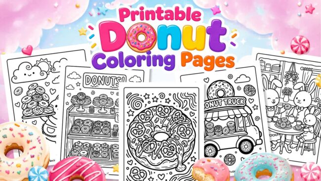 Printable Donut Coloring Pages - World of Printables
